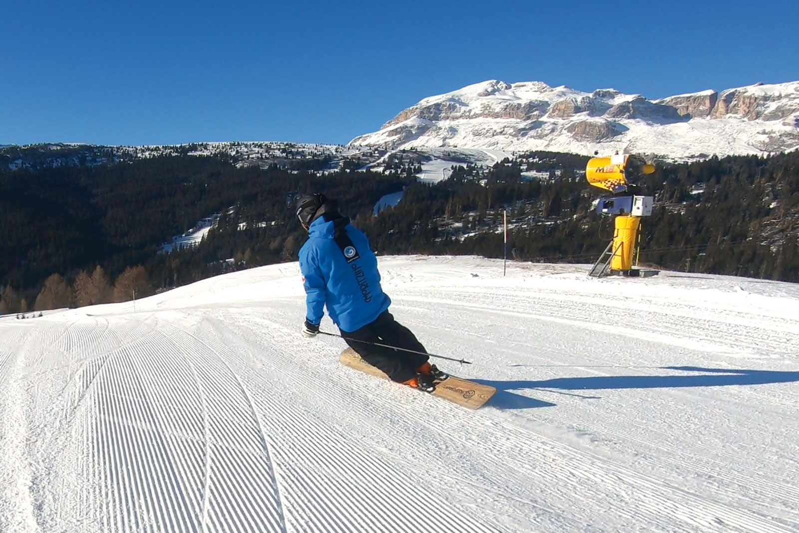 Monoski in ITALY Courses Dolomites ALTA BADIA School Instructor ski